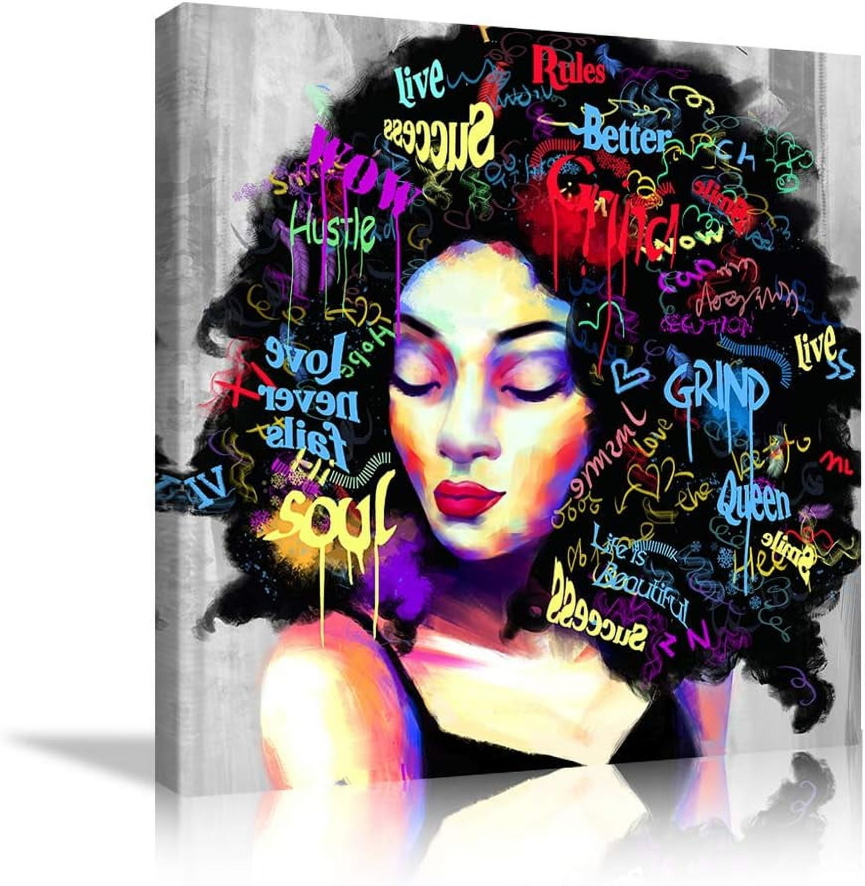 AEFER African Paintings Wall Art Prints African Women Canvas Decorative ...