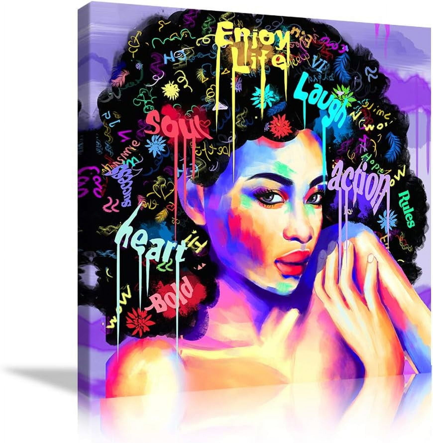 AEFER African Paintings Wall Art Prints African Women Canvas Decorative ...