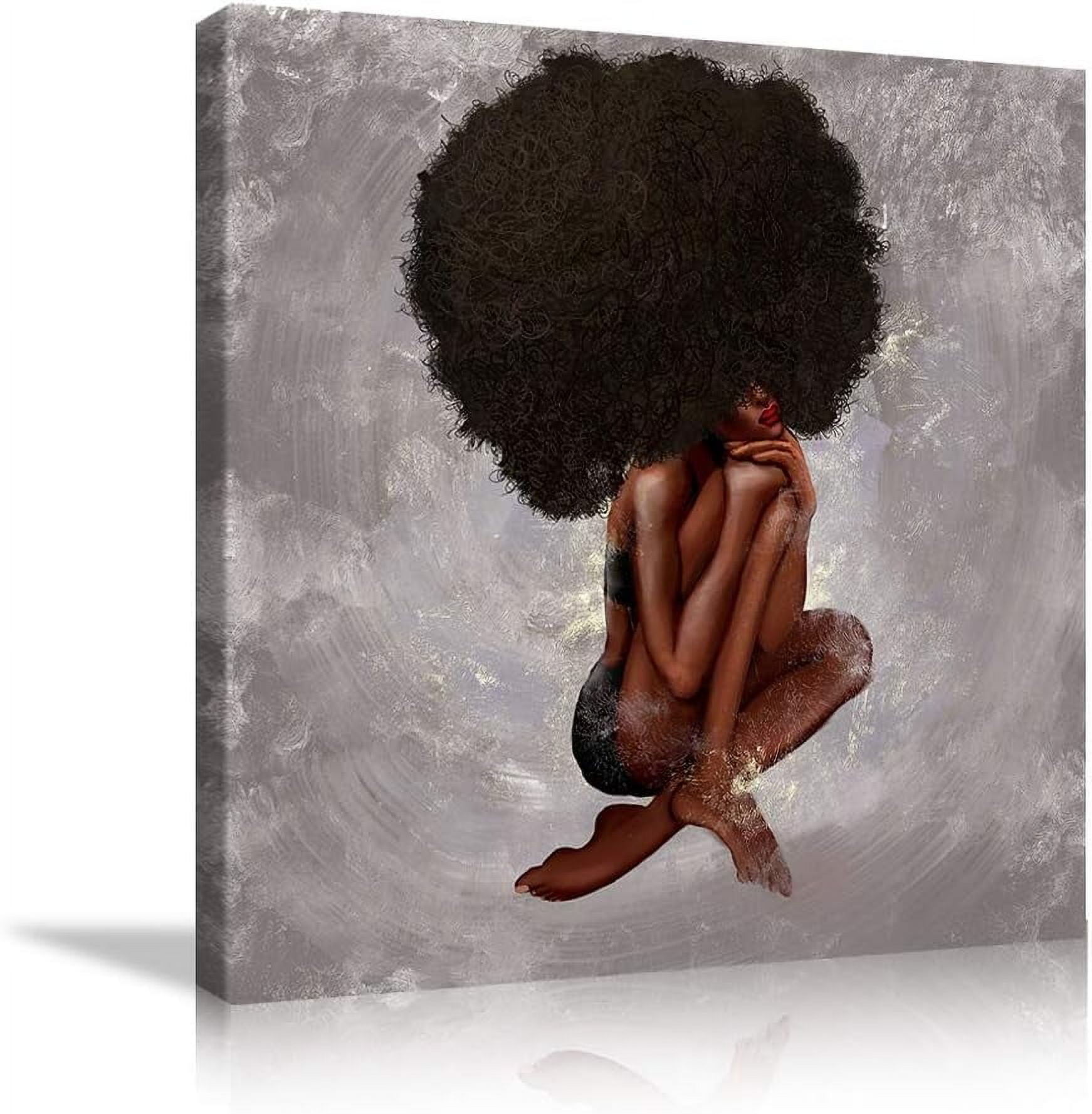 AEFER African Women Canvas Wall Art Prints African Paintings Decorative Artwork for Living Room ...