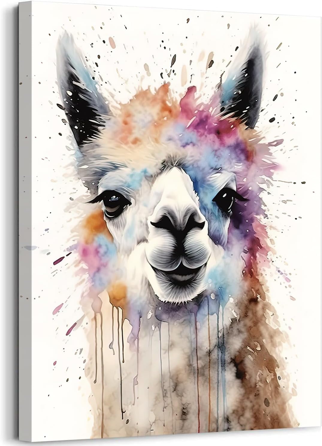 AEFER Alpaca Canvas Wall Art Funny Animal Poster Prints Picture Cute ...