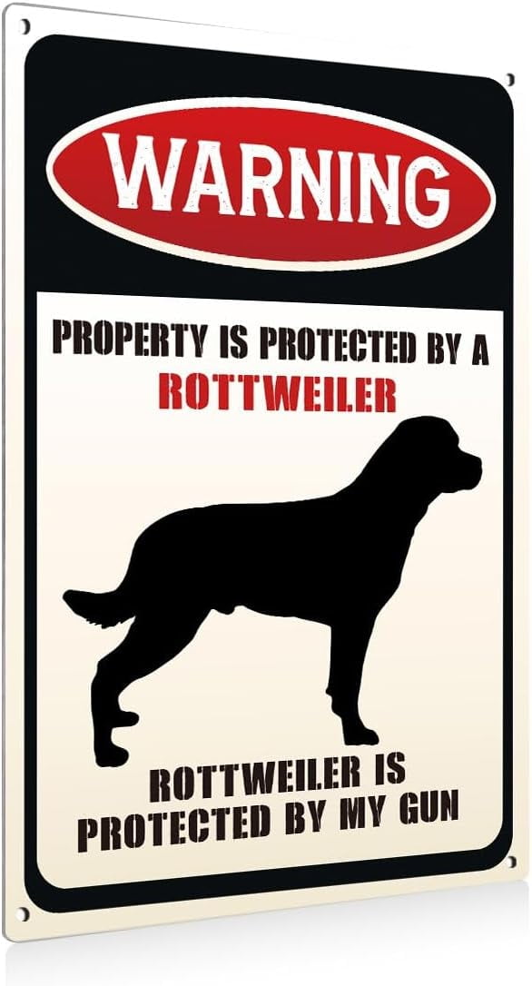 AEFER Aluminium plate 760 Funny Dog Warning Metal Aluminium Plate Signs ...