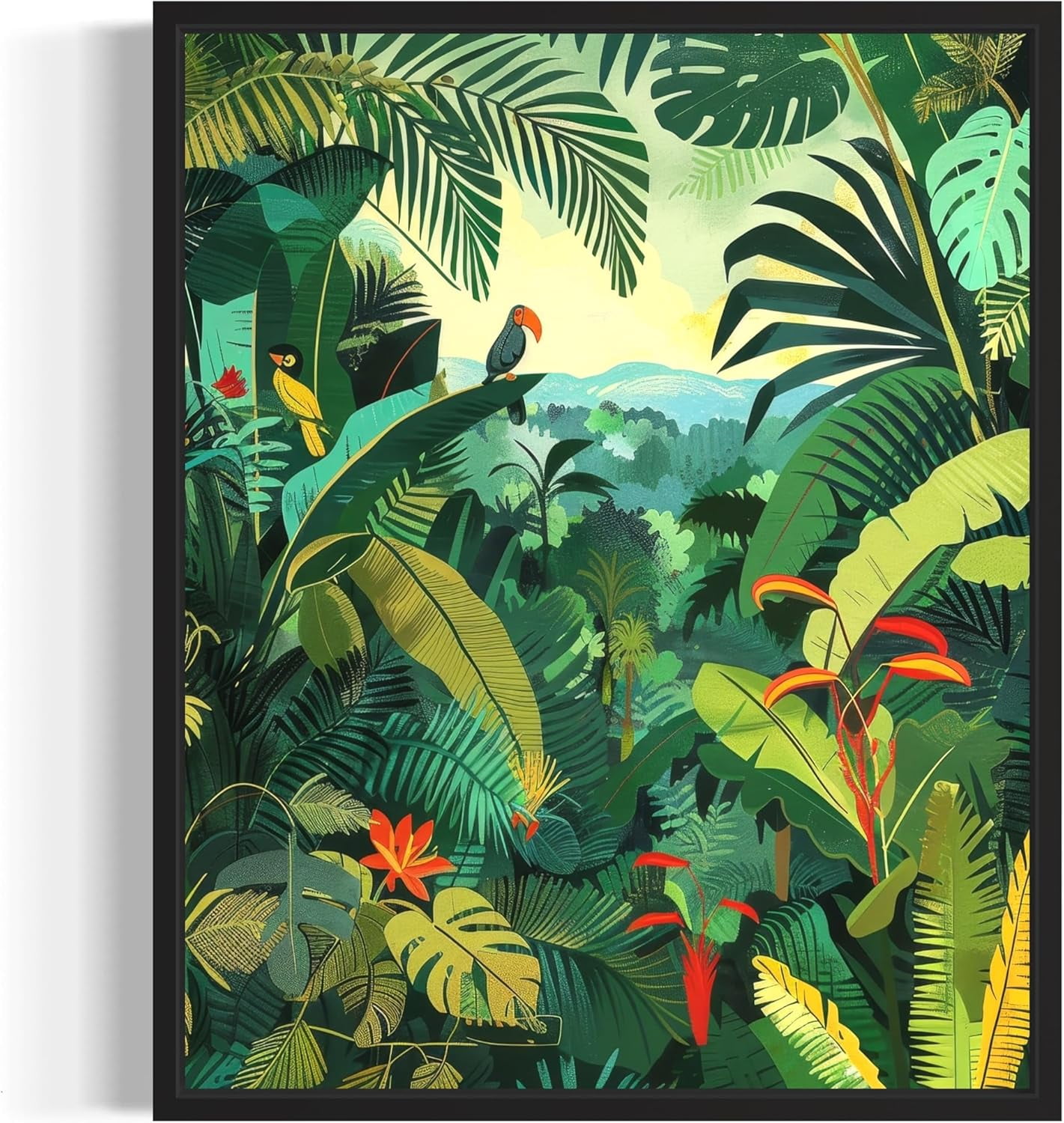AEFER Amazon Rainforest Poster Art Print Wall Art Poster Decor, Vintage ...