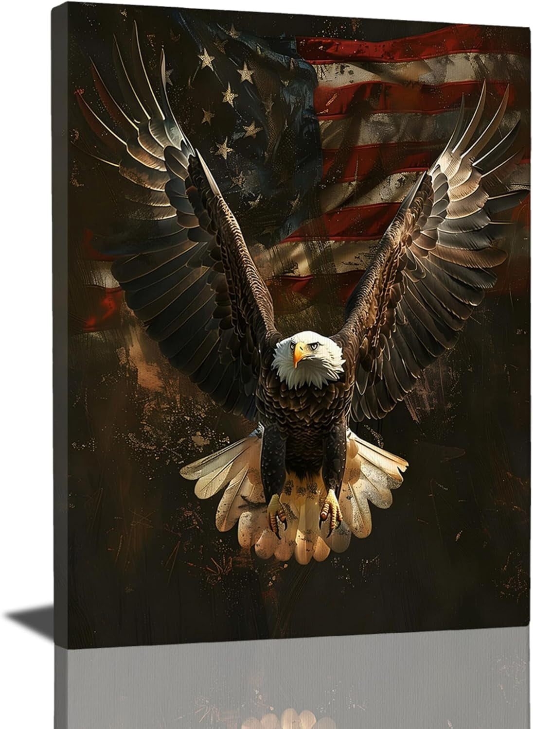 AEFER American Eagle Canvas Print - Bald Eagle Wall Art - Artwork for ...