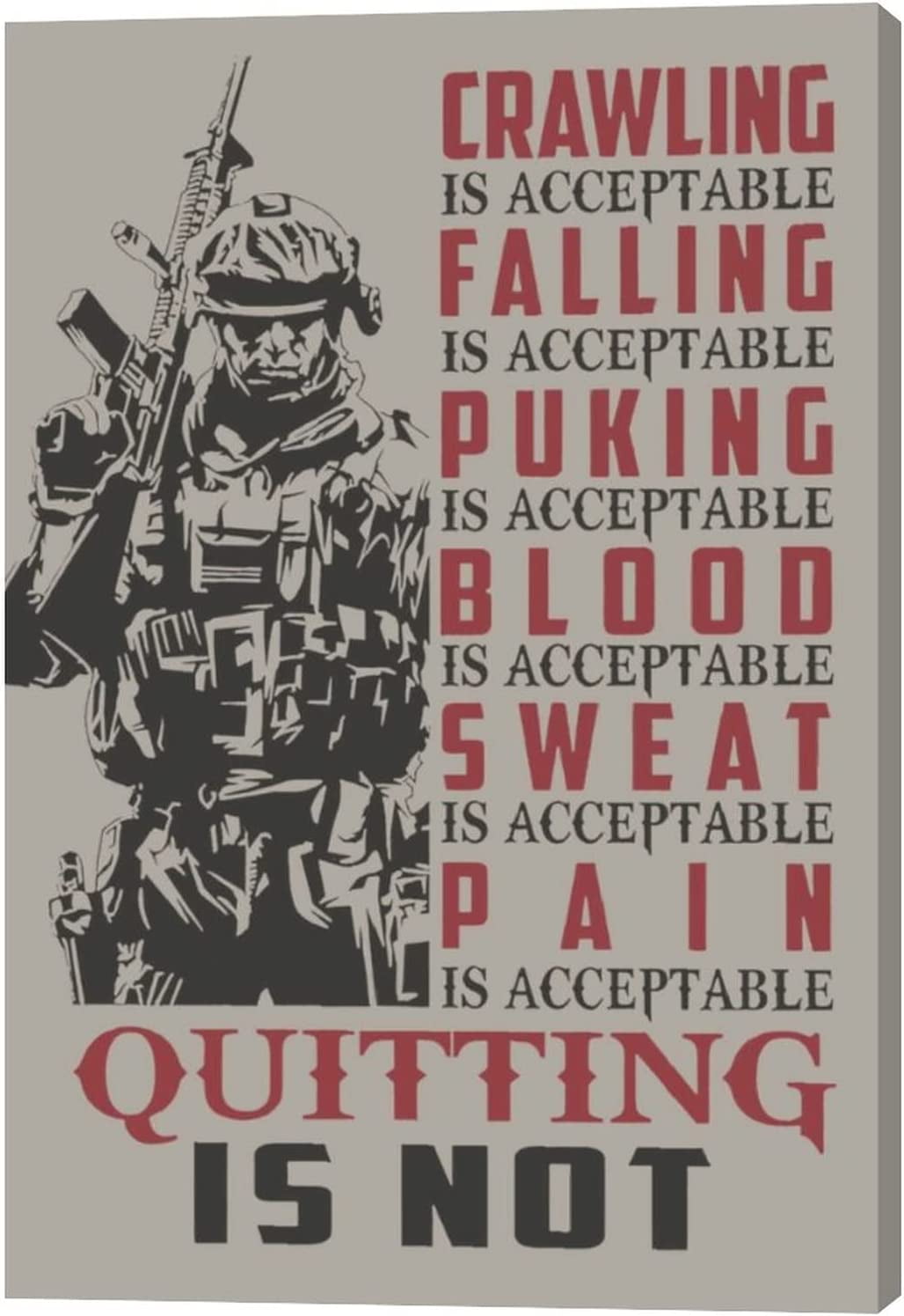 AEFER American Military Army Wall Art Retro Soldiers Motivational Wall ...