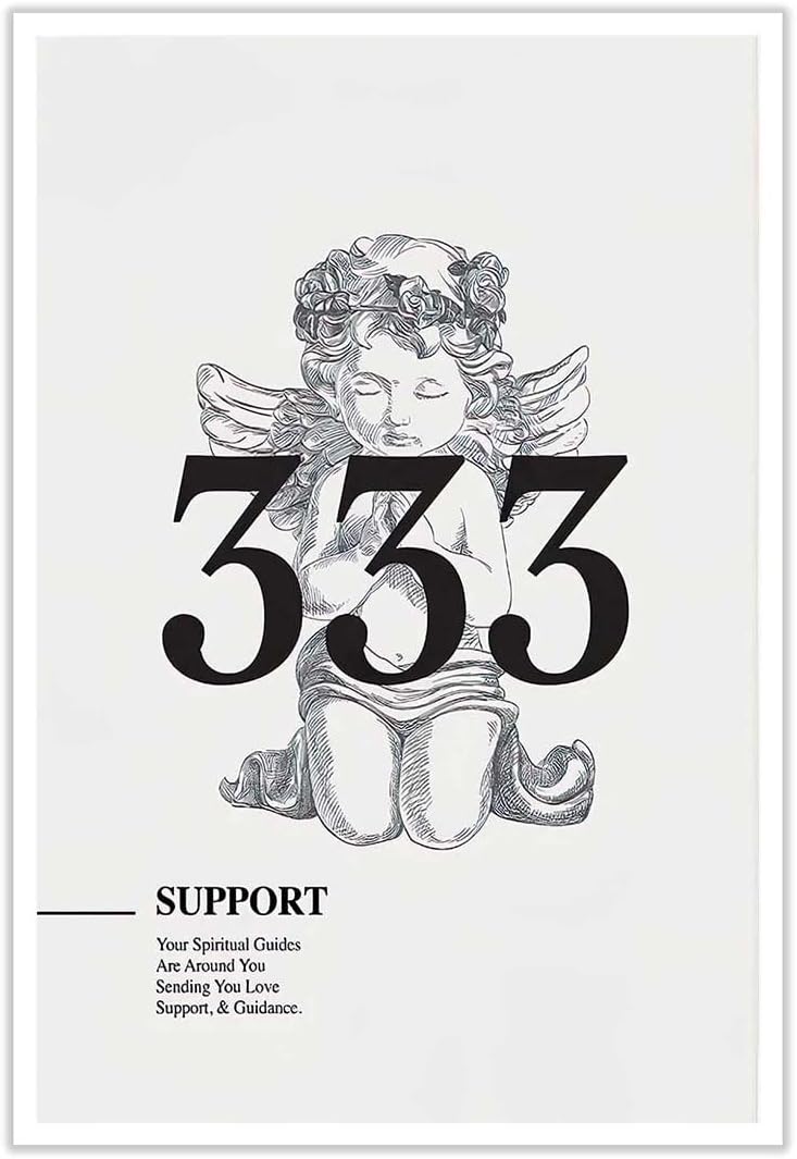 AEFER Angel Number Lucky 333 Posters for Room Aesthetic Spiritual ...