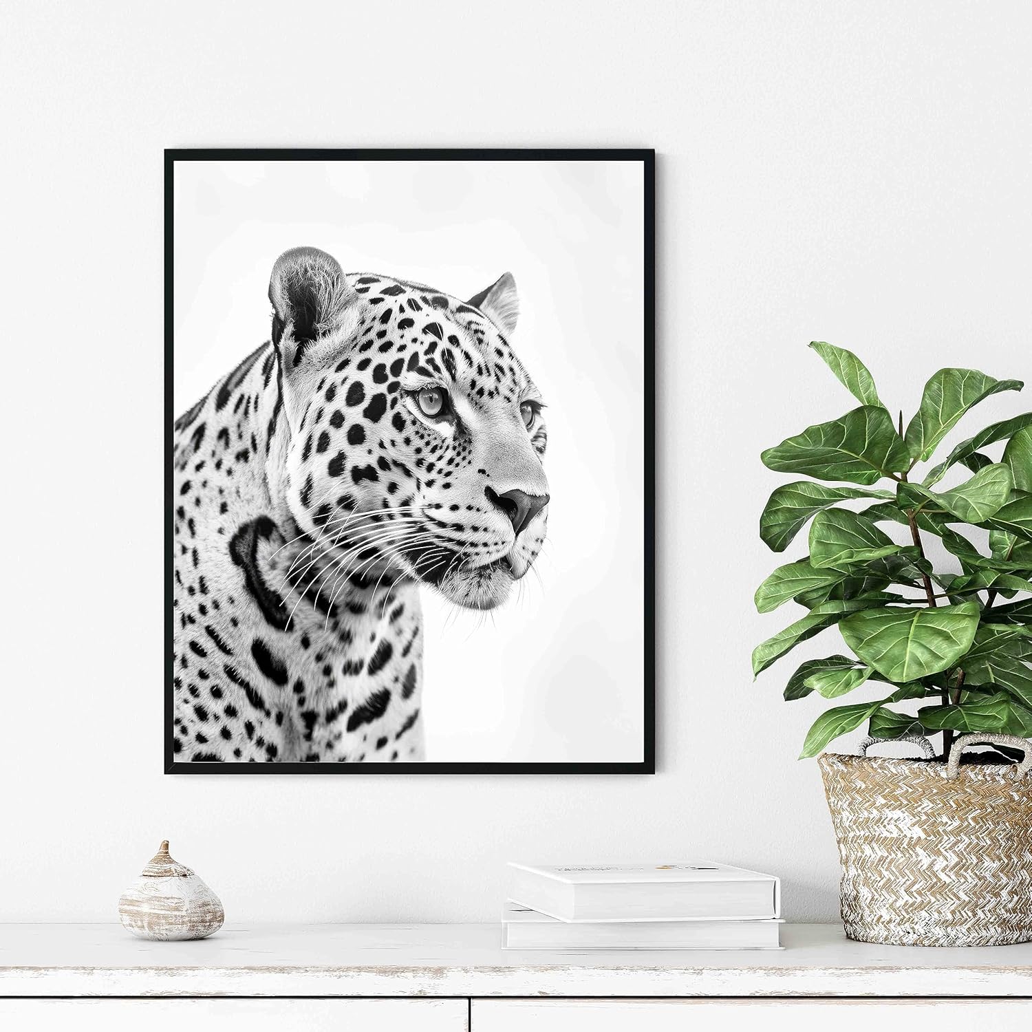 AEFER Animal Art Prints Posters, Black and White Photography Wall Art ...