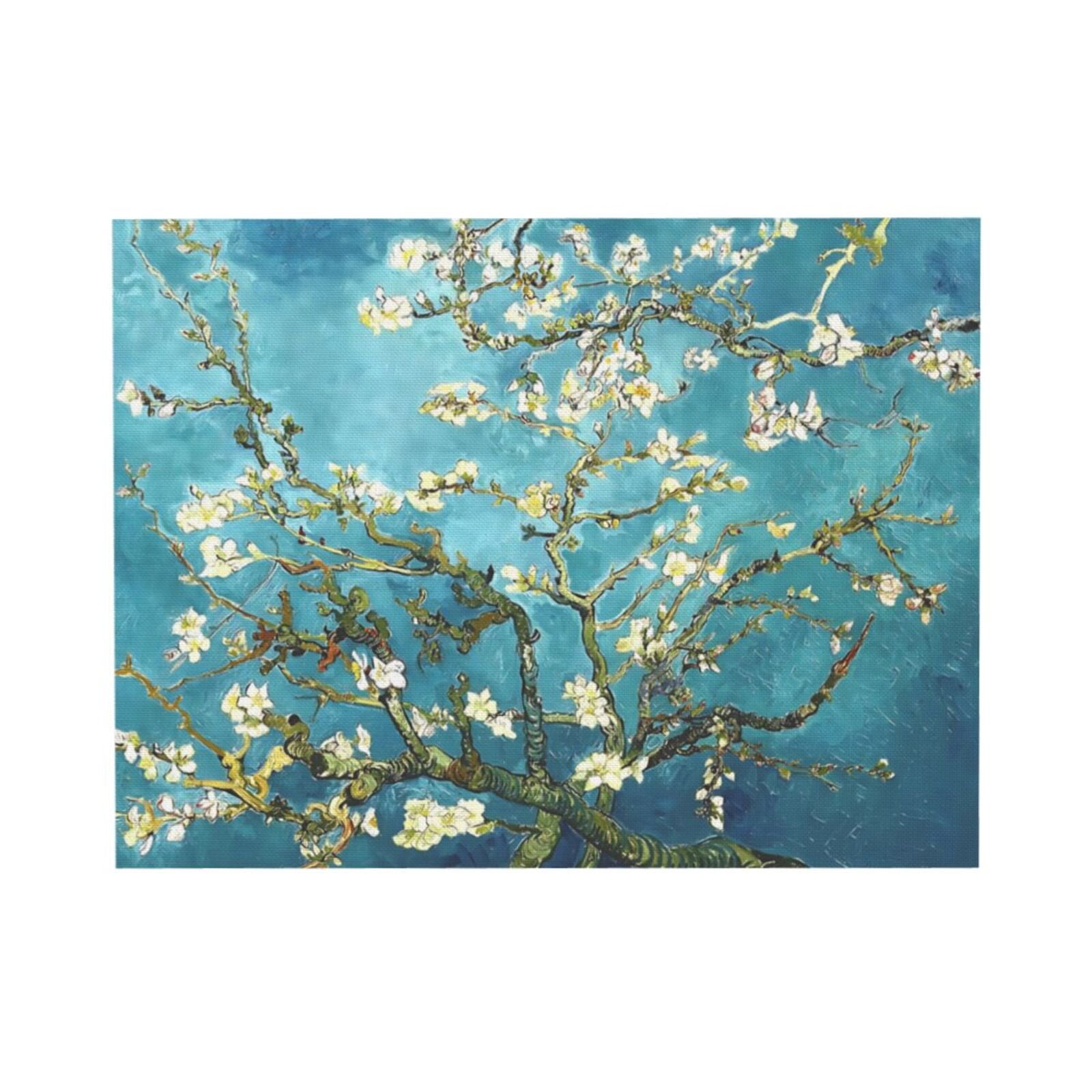AEFER Art Almond Blossom Floral Canvas Prints of Van Gogh Famous Oil ...