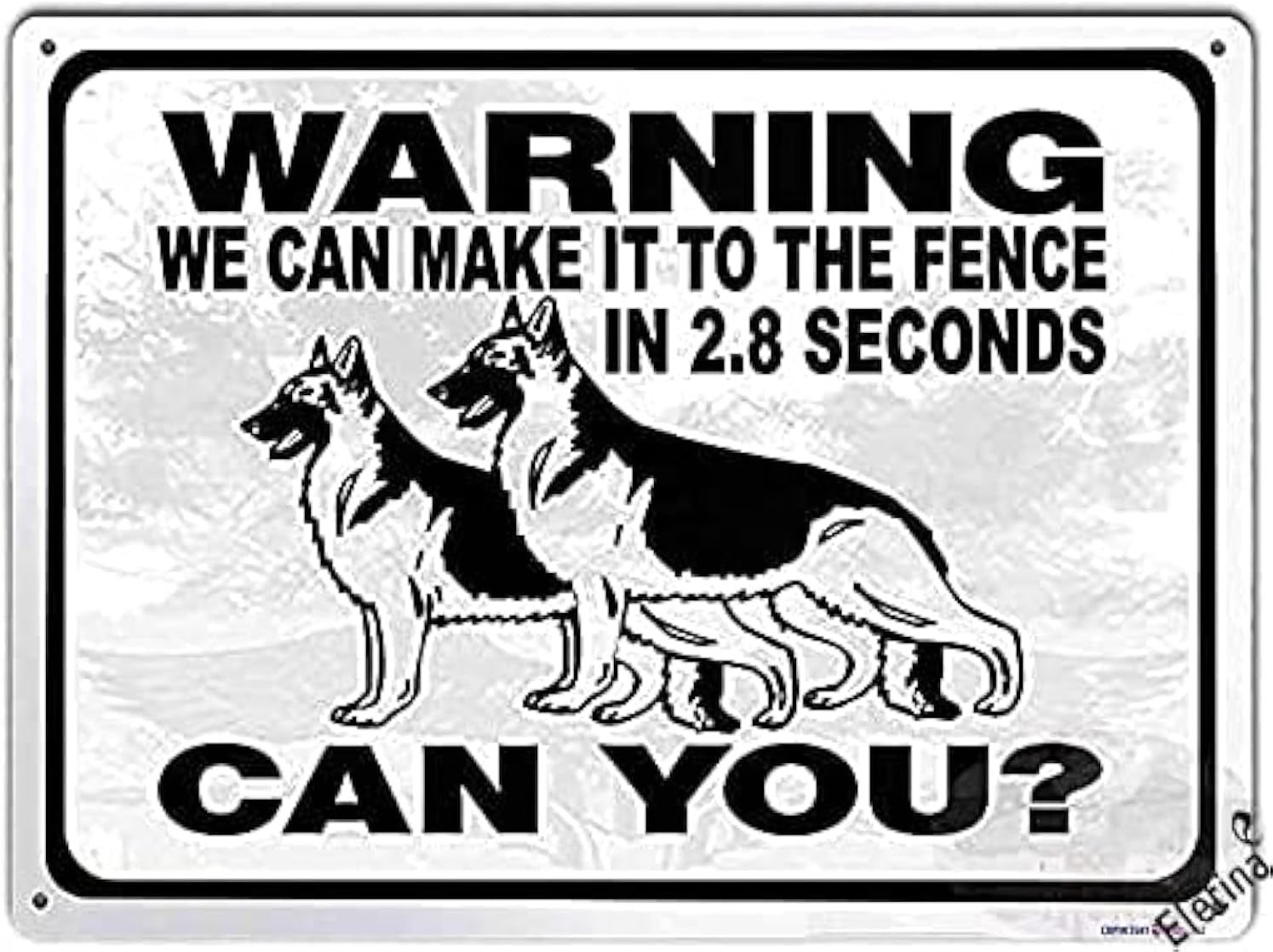 AEFER Art Wall Decor German Shepherd Dog Guard Dog Security Funny Metal ...