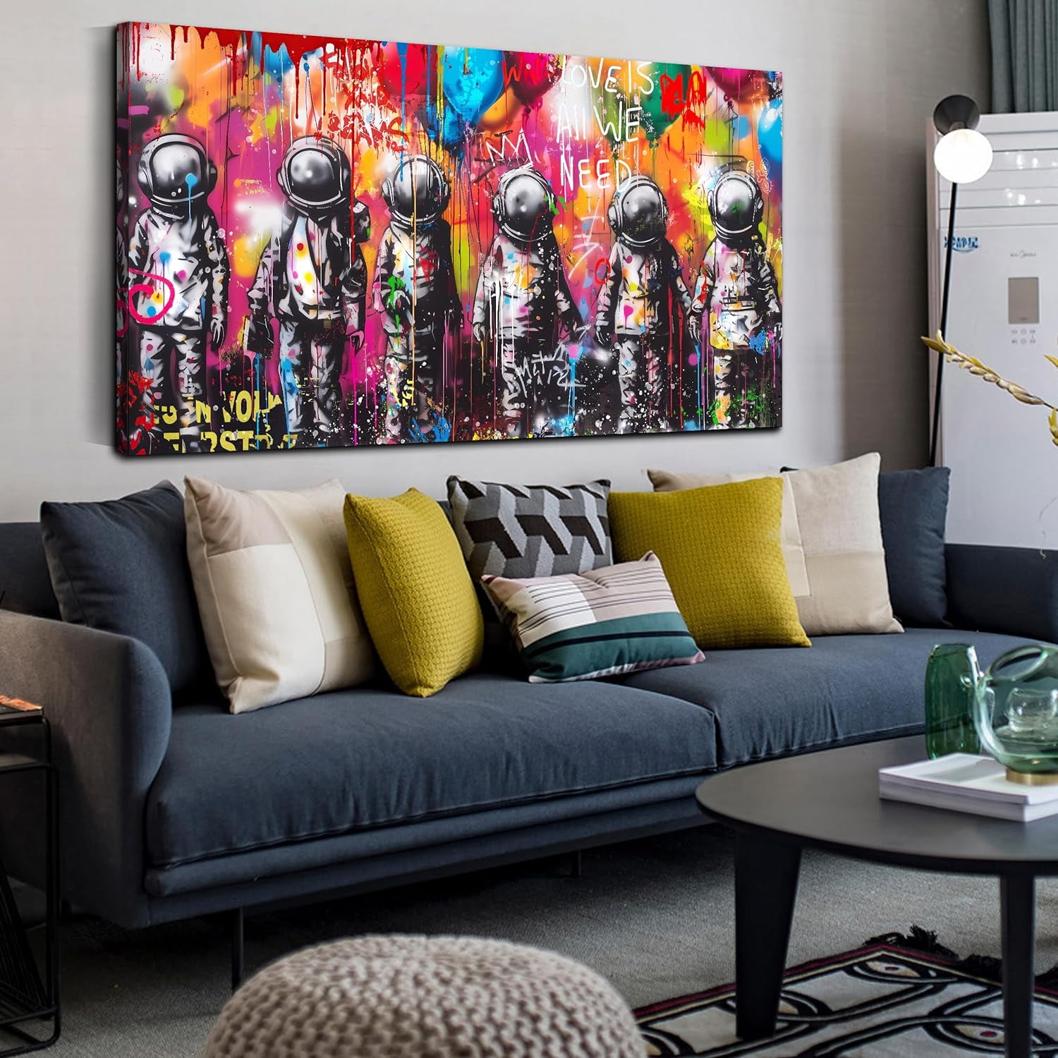 AEFER Astronaut Wall-Art - Big Graffiti Art Wall Decor - Space Posters ...