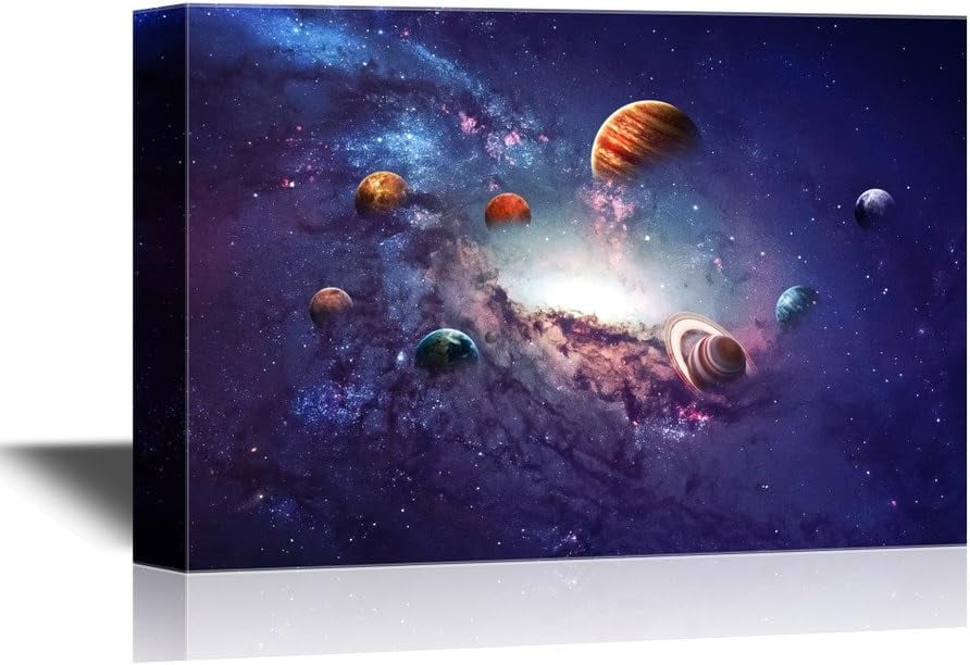 AEFER Astronomy Canvas Wall Art - Planets of The Solar System - Gallery ...