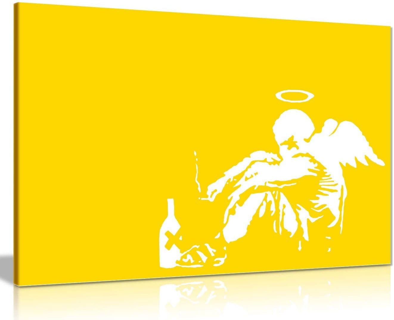 AEFER Banksy Fallen Angel Graffiti Canvas Wall Art Picture Print Home ...