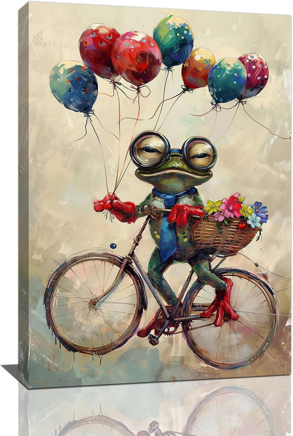 AEFER Banksy Frog Wall Art Funny Frog Pictures Vintage Canvas Wall ...