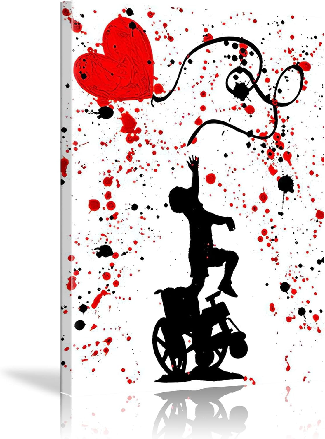 AEFER Banksy Graffiti Canvas Wall Art for Living Room Halten Echt ...