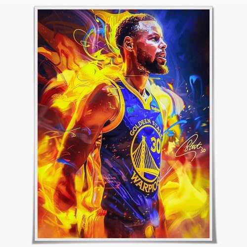 AEFER Basketball Sports Canvas Wall Art Steph Curry Poster 2024 Olympic ...