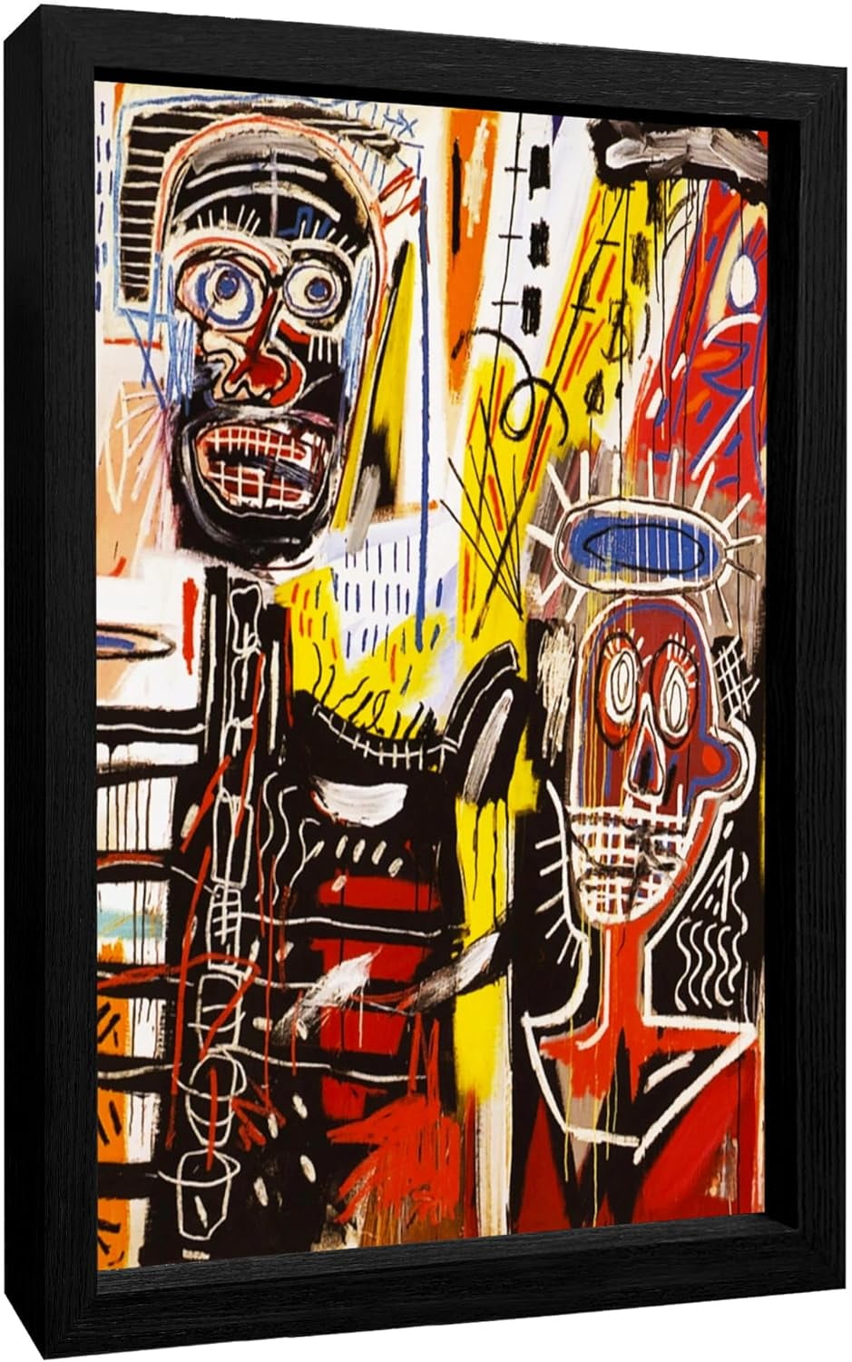AEFER Basquait Wall Art, Unframed Basquiat Graffiti Canvas Wall Art Jean Michel Basquiat Street ...