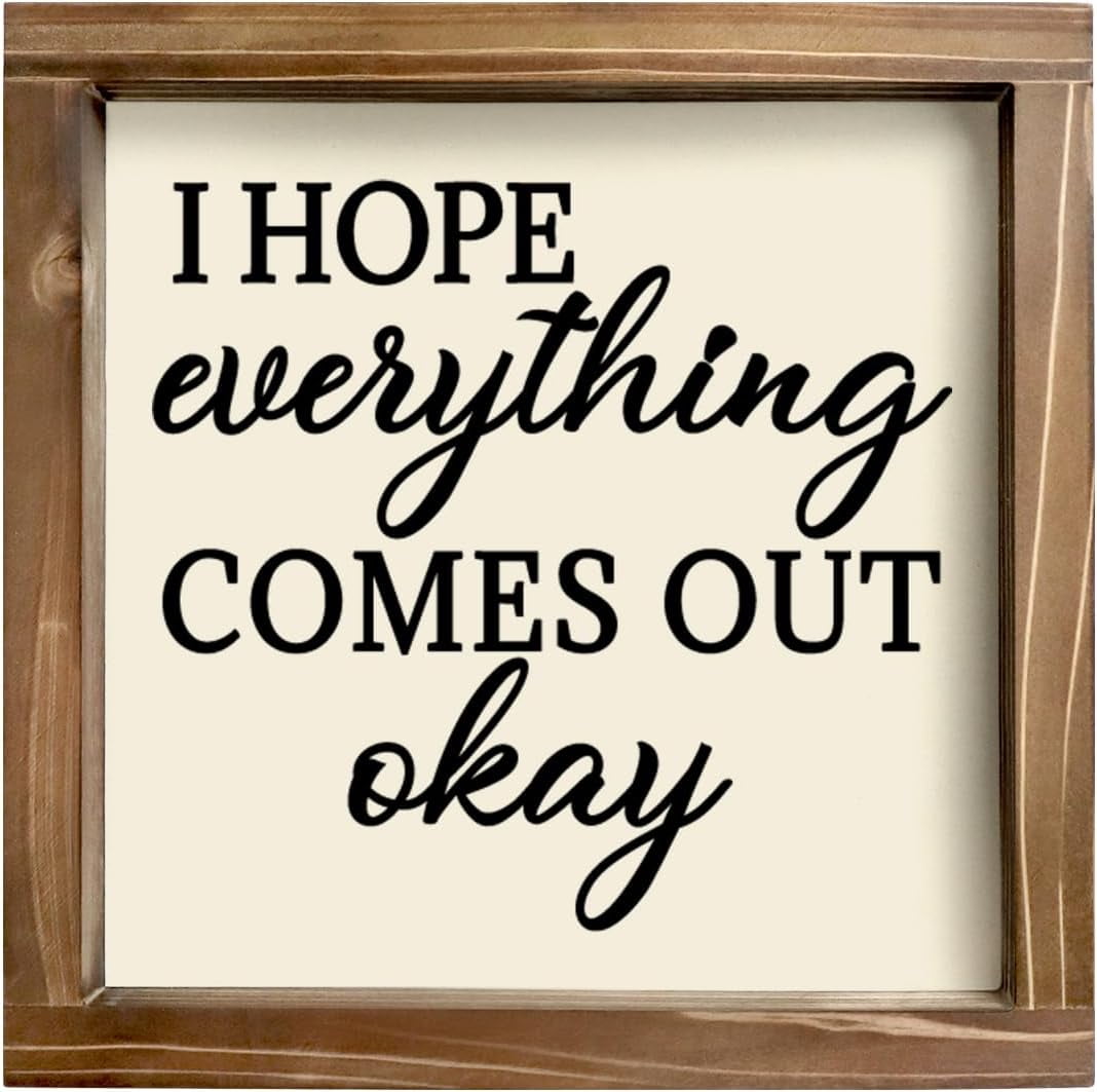 AEFER Bathroom Decor Rustic Wood Funny Bathroom Wall Decor - Funny ...