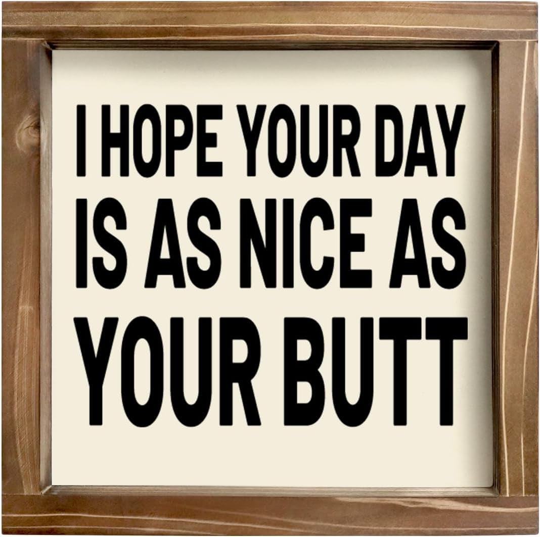 AEFER Bathroom Decor Rustic Wood Funny Bathroom Wall Decor - Funny ...