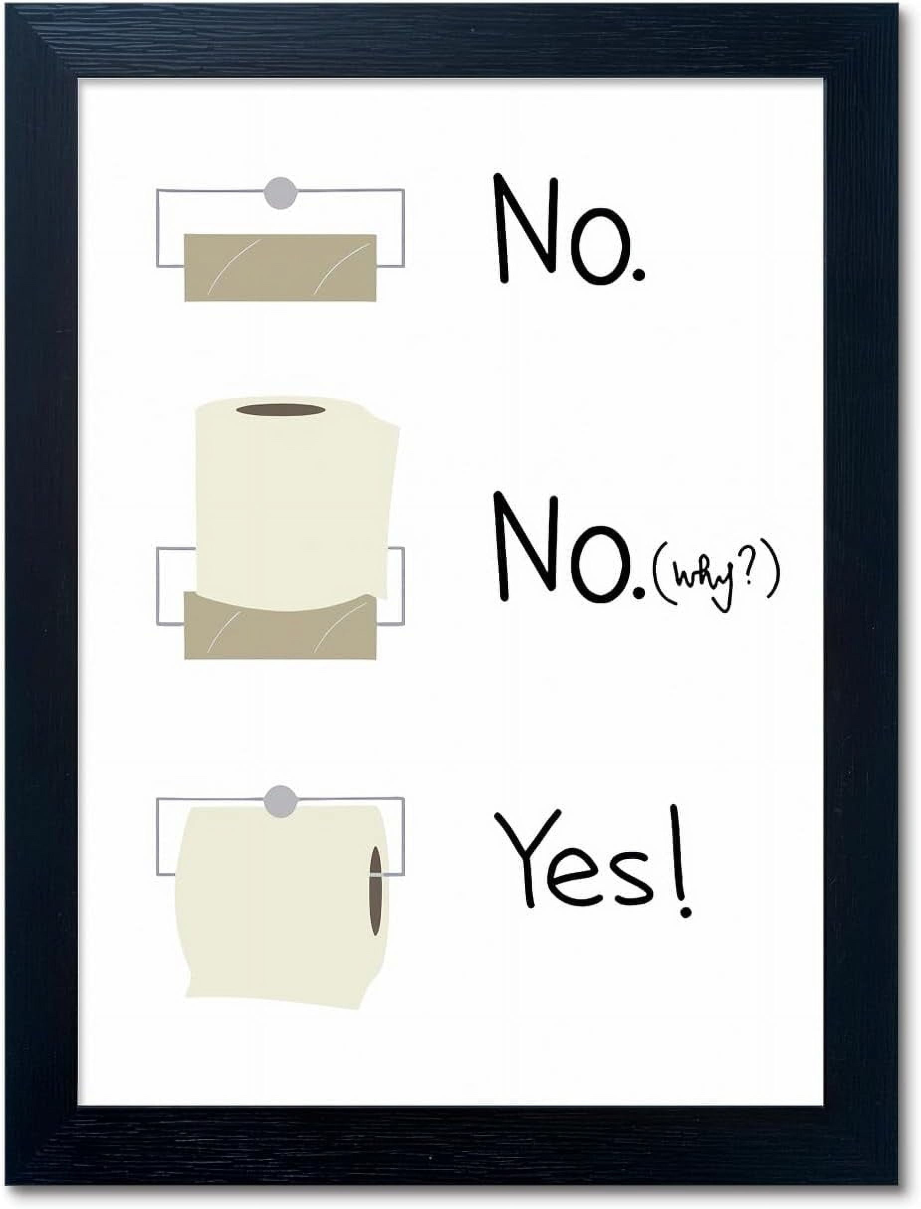AEFER Bathroom Wall Art Painting, Toilet Paper Rule Wall Decor ...