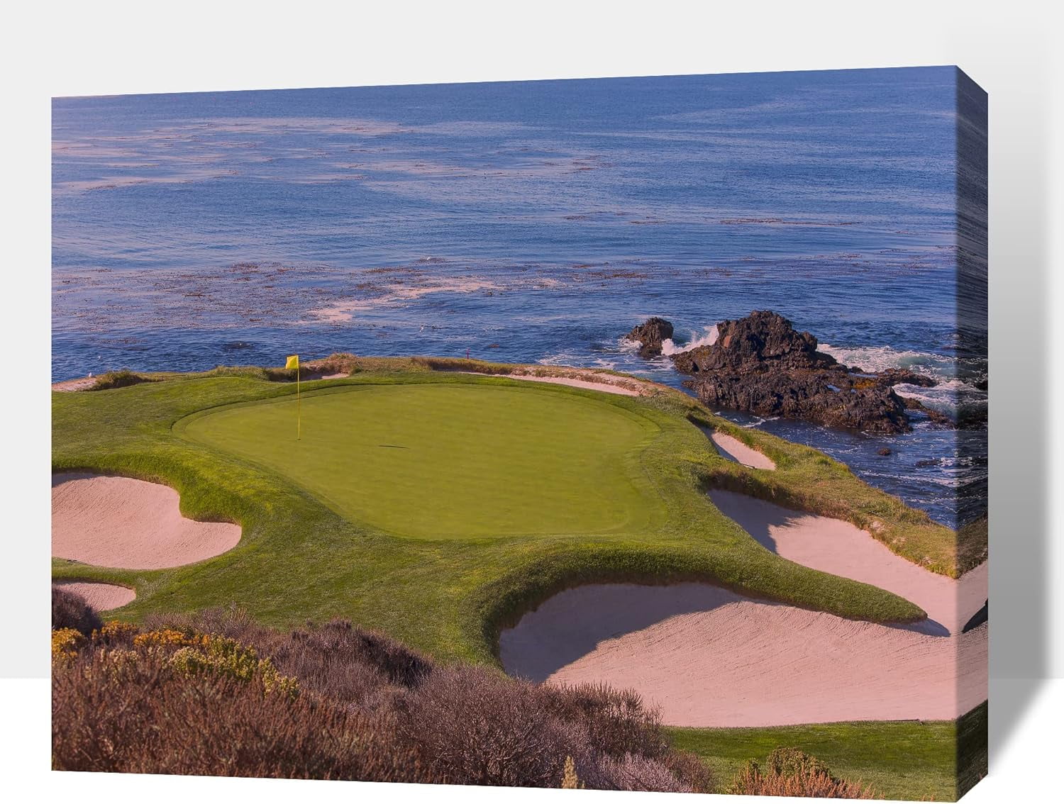 AEFER Beach Golf Wall Art, Pebble Golf Course Canvas Wall Decor Picture ...