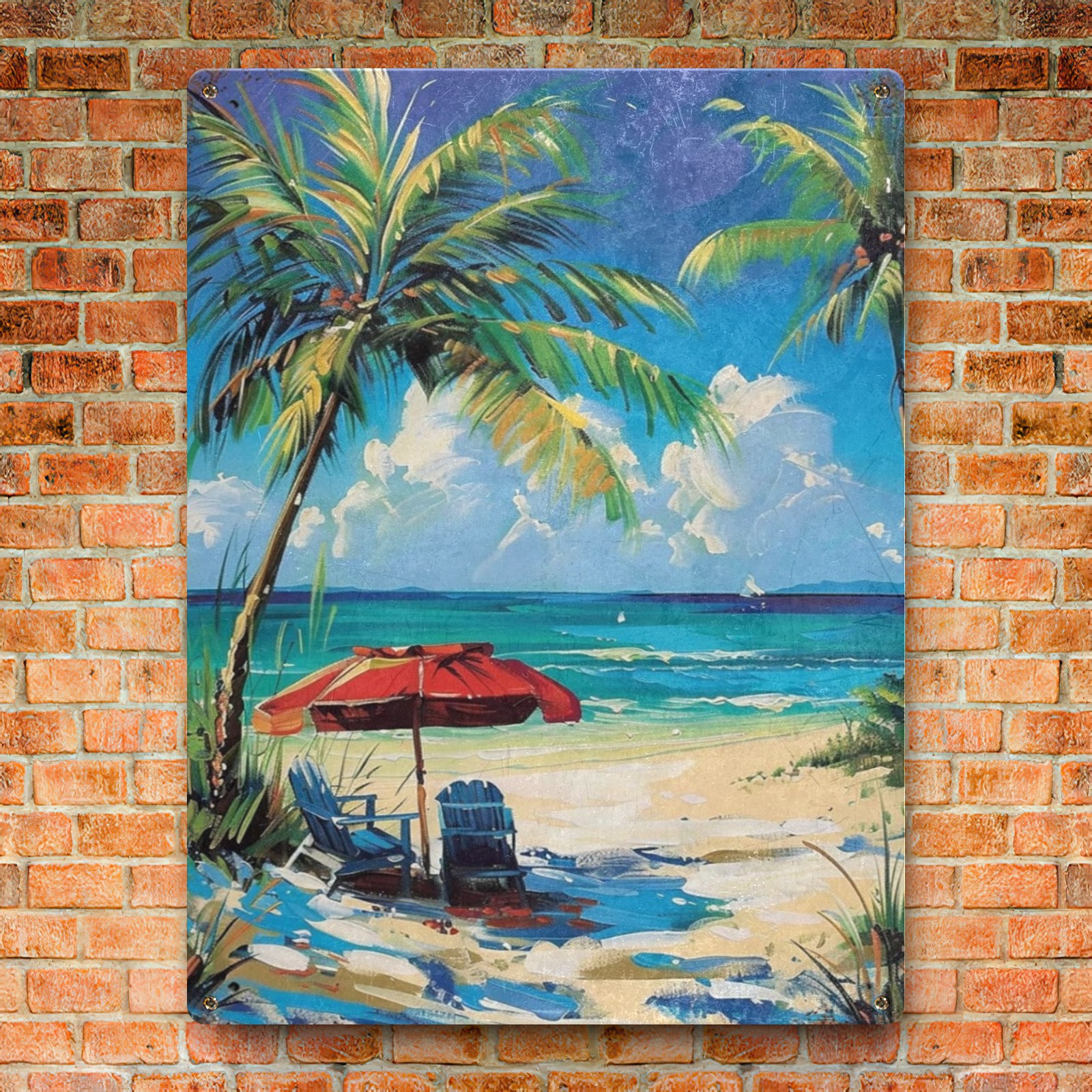 AEFER Beach Metal Signs Vintage Signs Retro Aluminum Tin Sign for Beach ...