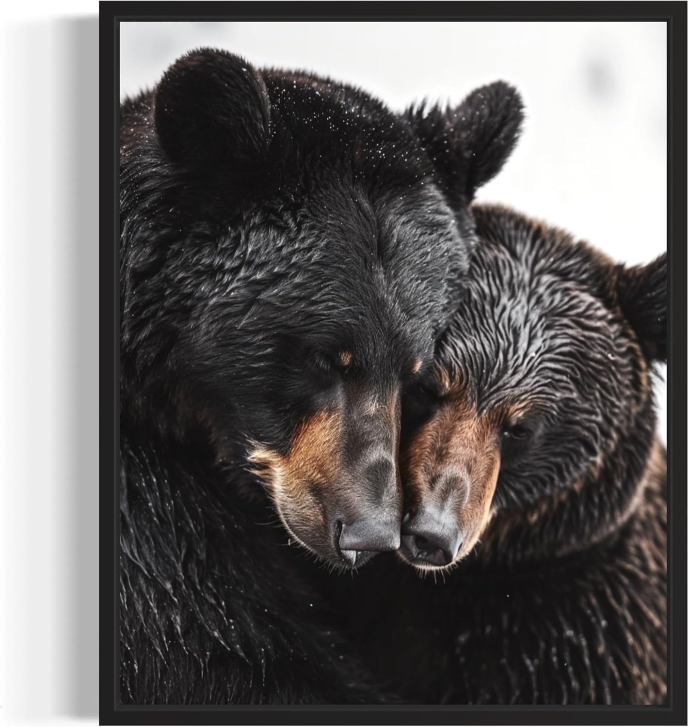 AEFER Bears Lover Poster Art Print, Animal Portrait Wall Art Nature Decor, Wildlife Animals Art ...