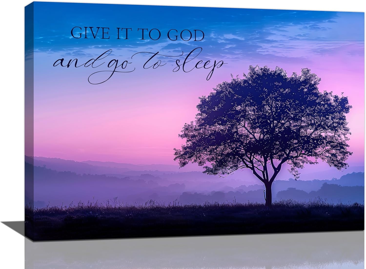 AEFER Bedroom Wall Art Give it to God and Go to Sleep Sign Wall Decor ...