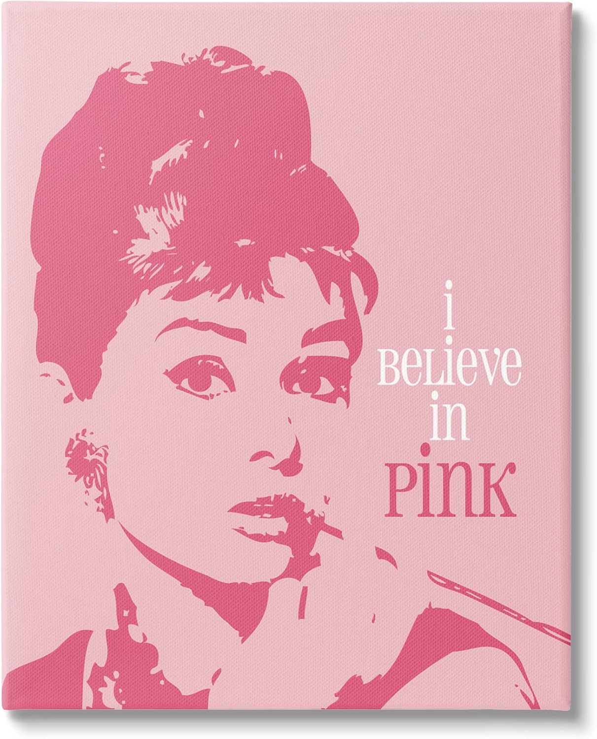 AEFER Believe In Pink Audrey Hepburn Actress Text Design, Design by Ioana Horvat - Walmart.com