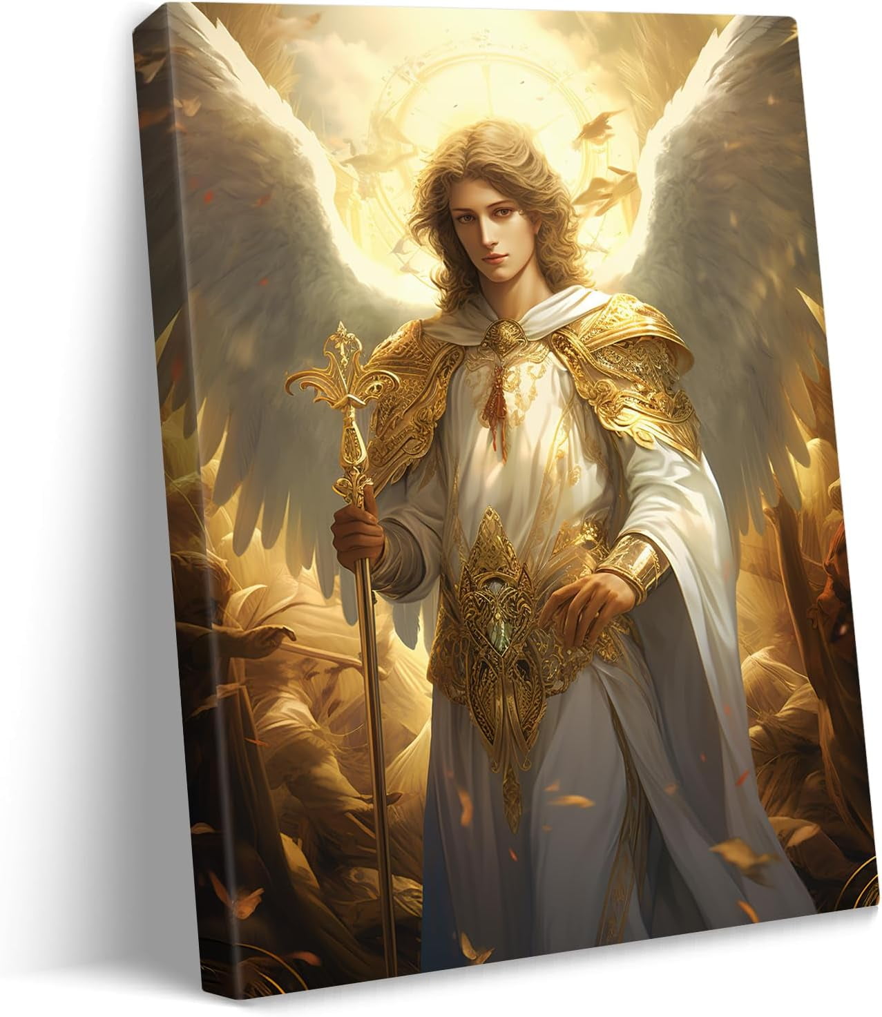 AEFER Bible Stories Canvas Wall Art Heavenly Herald Archangel Gabriel ...