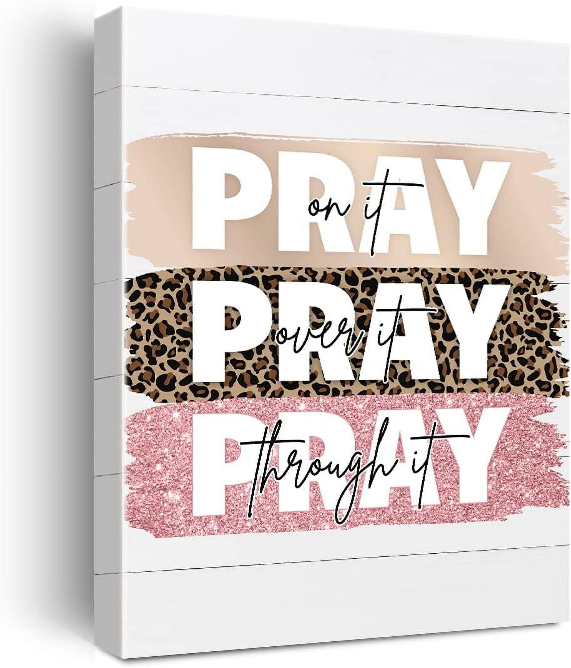 AEFER Bible Verse Canvas Print Decor Pray Quote Christian Wall Painting ...