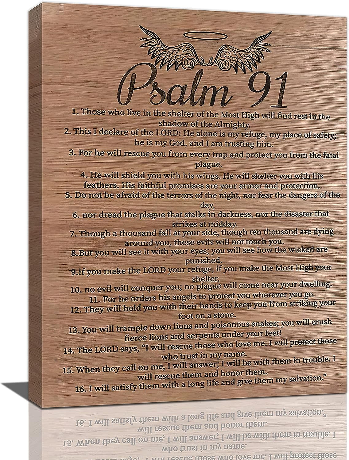 AEFER Bible Verses Canvas Wall Art Psalm 91 Pictures Wall Decor ...