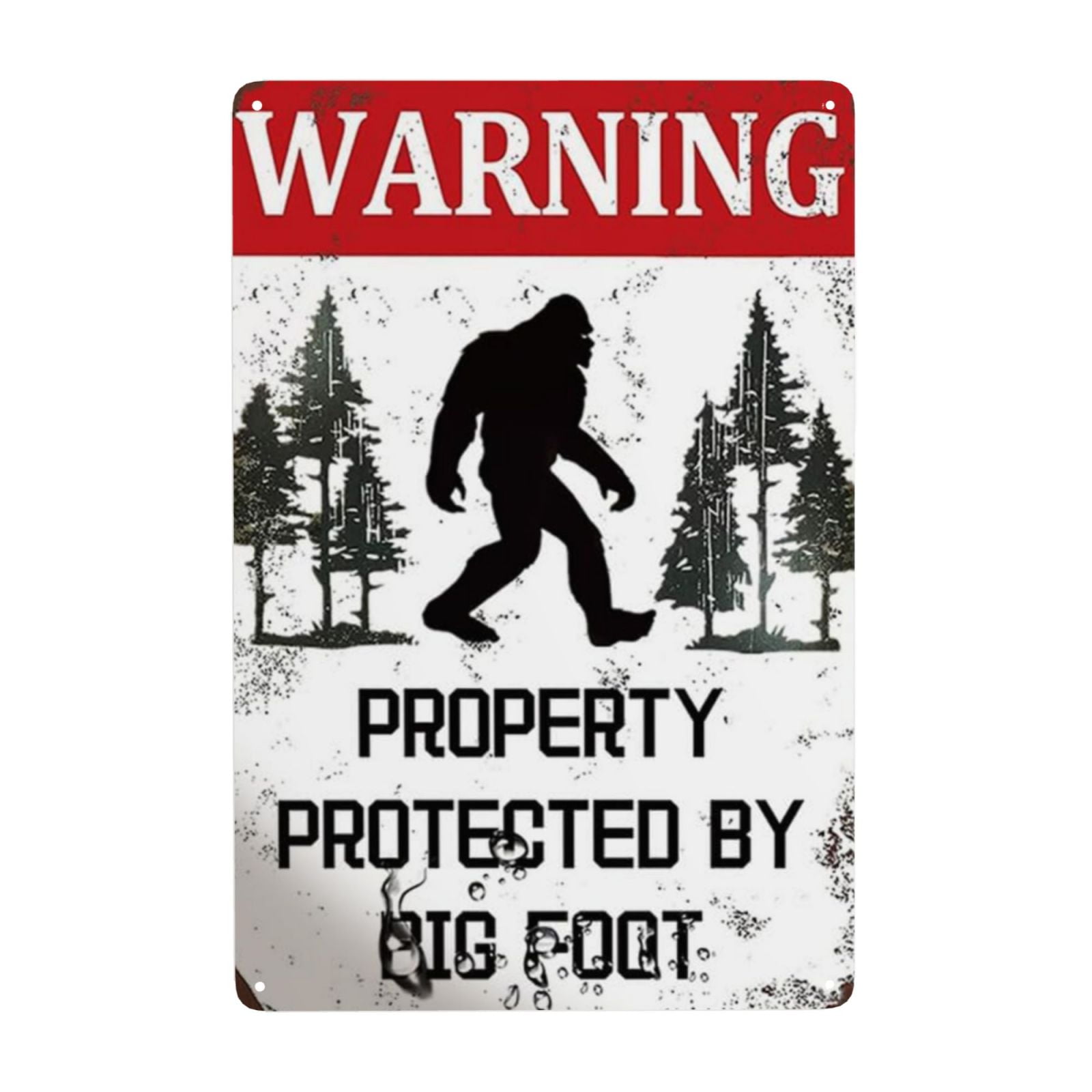 AEFER BigFoot Gifts For Men Garage Sign Warning Property Protected By ...