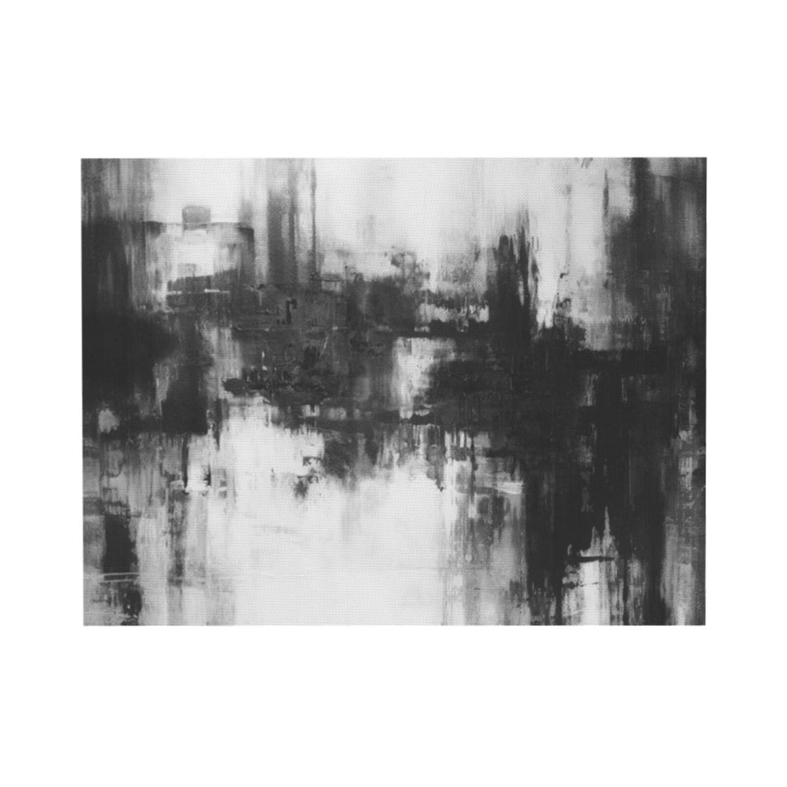 AEFER Black Abstract Wall Art Decor Black and White Painting Pop ...