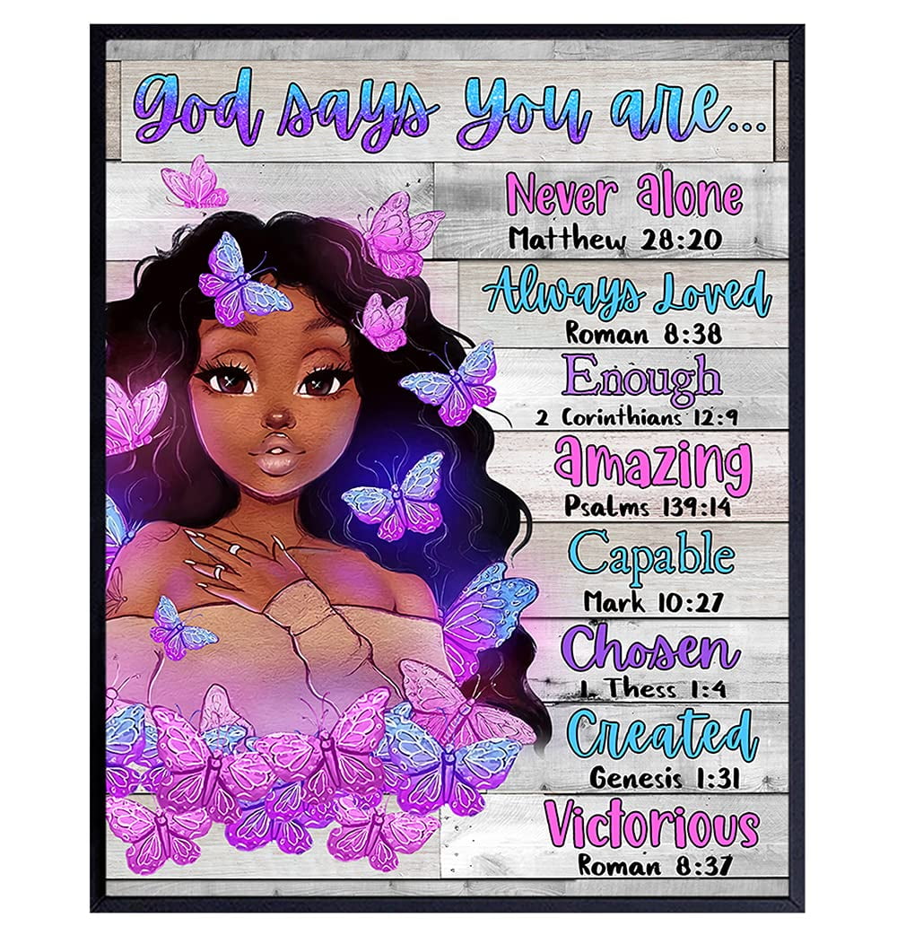 AEFER Black Girl Wall Art & Decor - African American Women Woman Teen ...