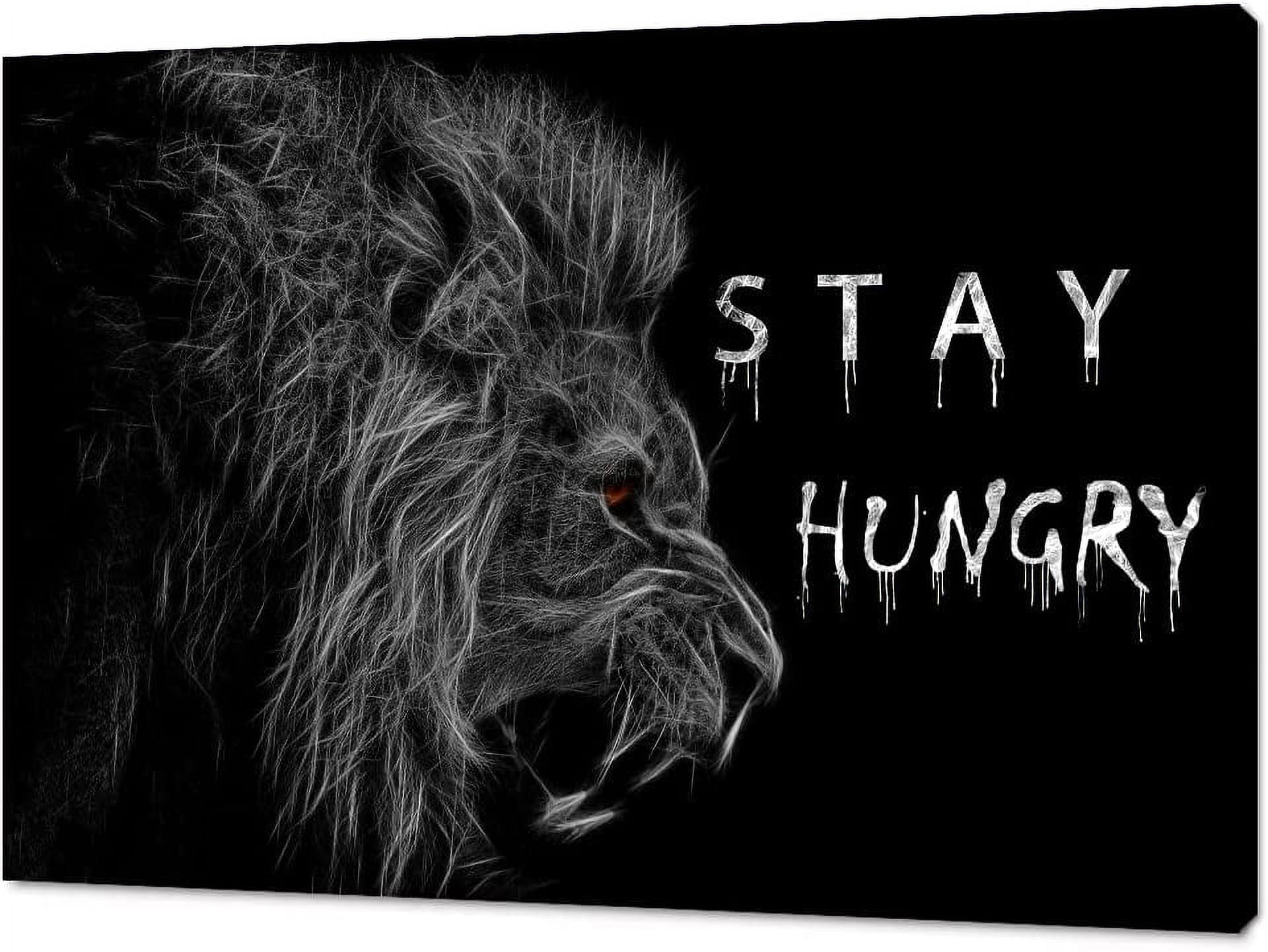 AEFER Black White Inspirational Office Canvas Animals Wall Art with ...