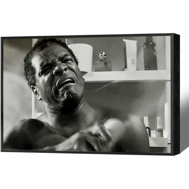 Aefer Black And White Comedy Movies Bathroom Canvas Print Modern Funky