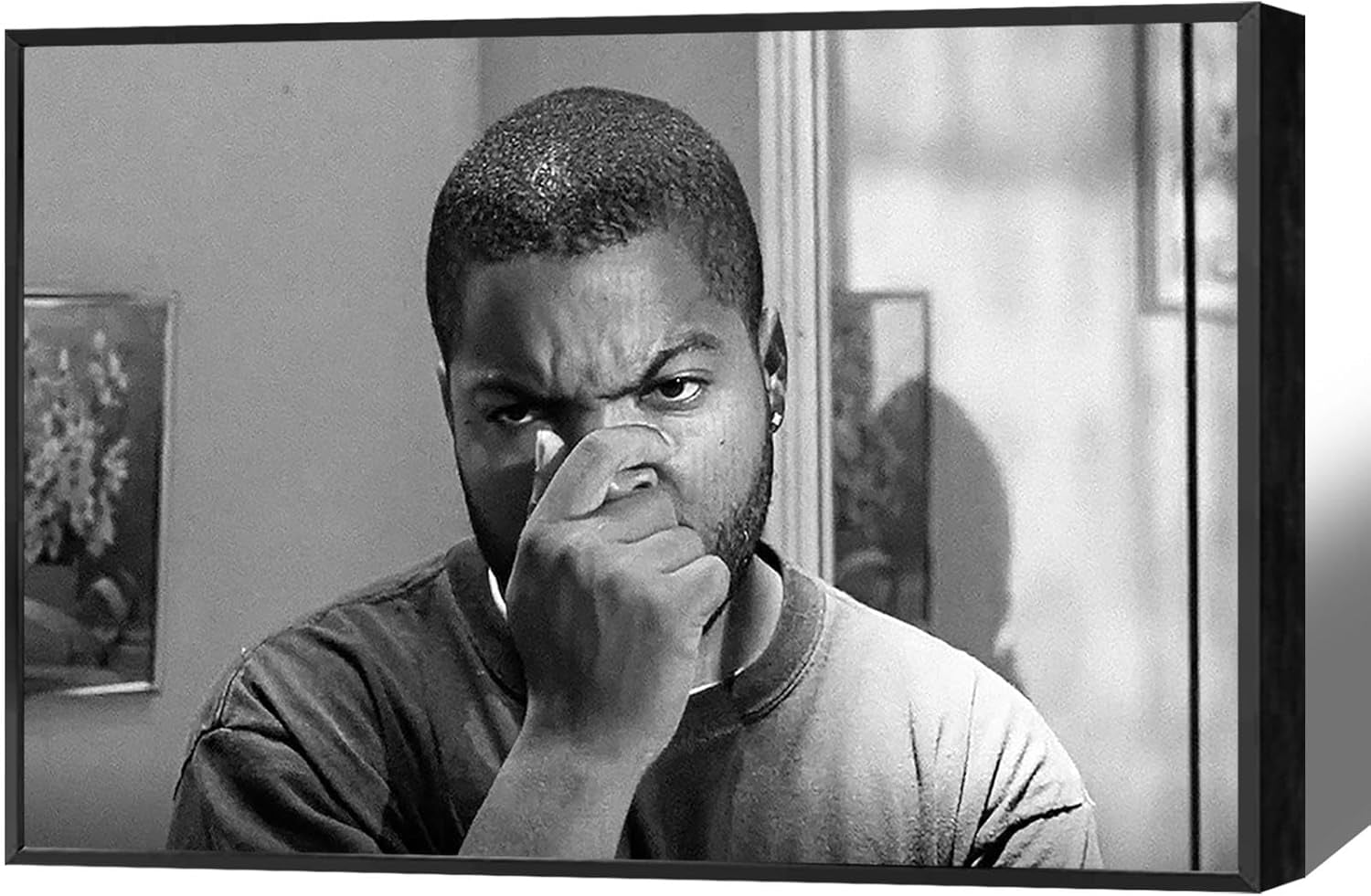 Aefer Black And White Comedy Movies Bathroom Canvas Print Wall Decor