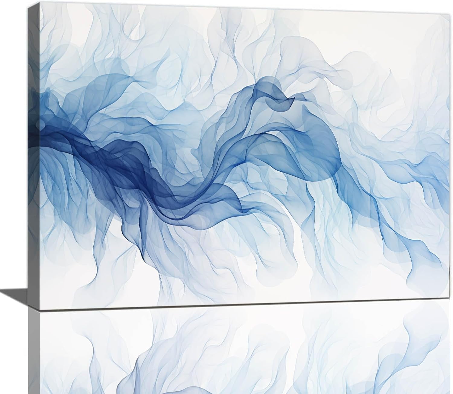 AEFER Blue Abstract Canvas Wall Art X Ray Artwork Navy Blue Abstract ...