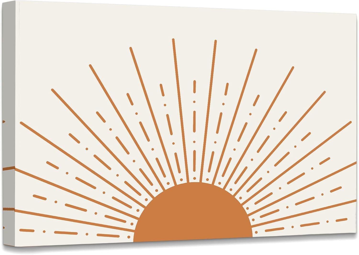 AEFER Boho Sun Orange Unframed Canvas Wall Art Decor 16×24 inch ...