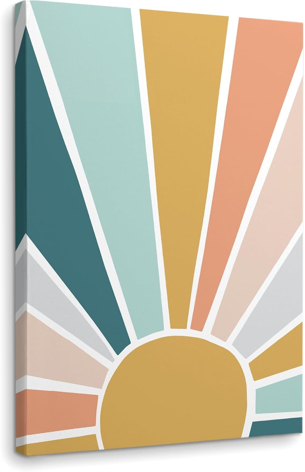 AEFER Boho Sun Sunshine Colorful Wall Art Unframed Canvas Decor,16×24 ...