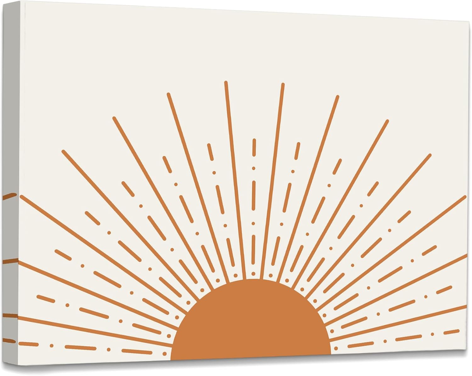 AEFER Boho Unframed Wall Art,Boho Sunshine Sun Pink Unframed Canvas ...