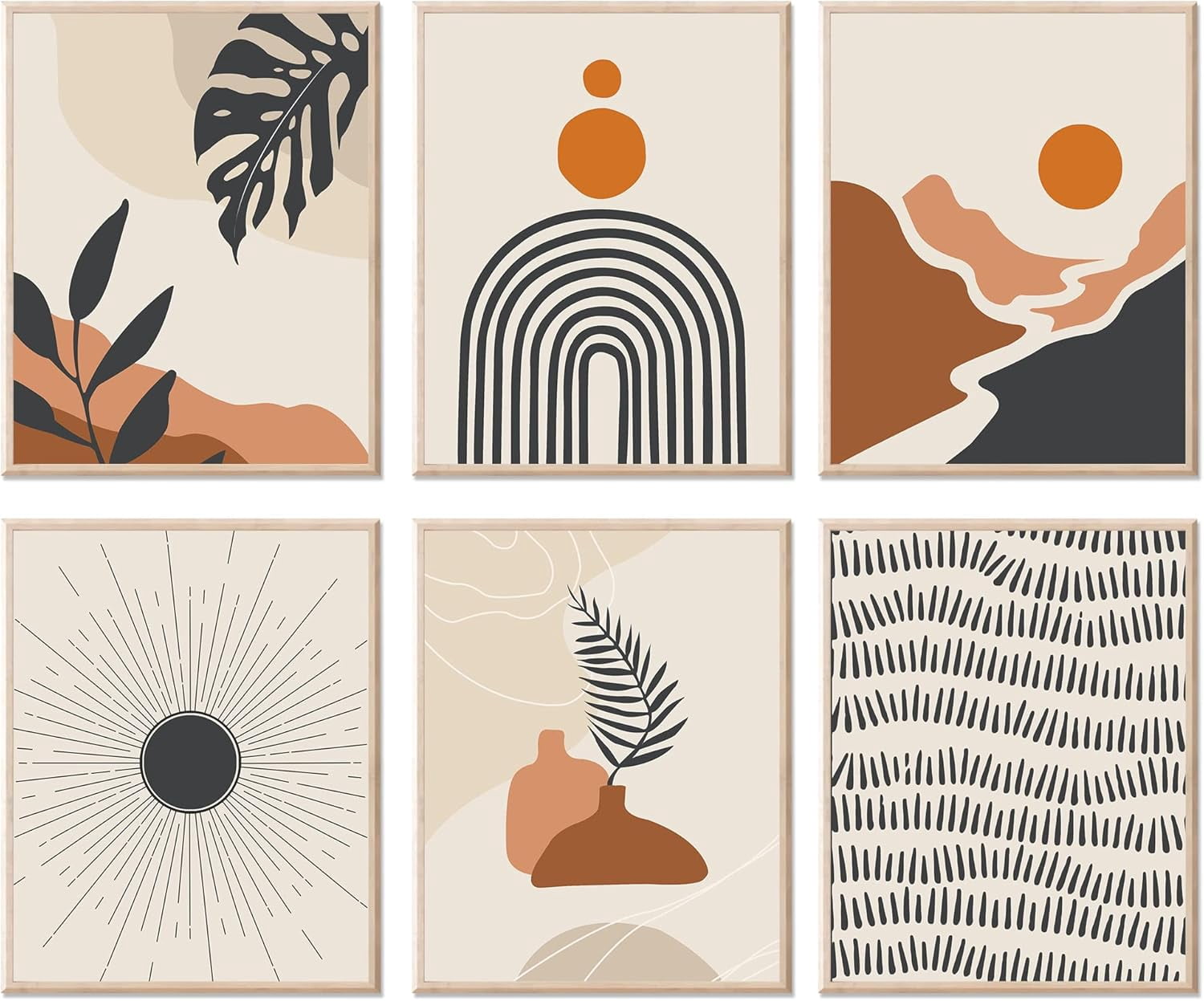 AEFER Boho Wall Art Prints, Boho Wall Decor, Boho Posters for Bedroom ...