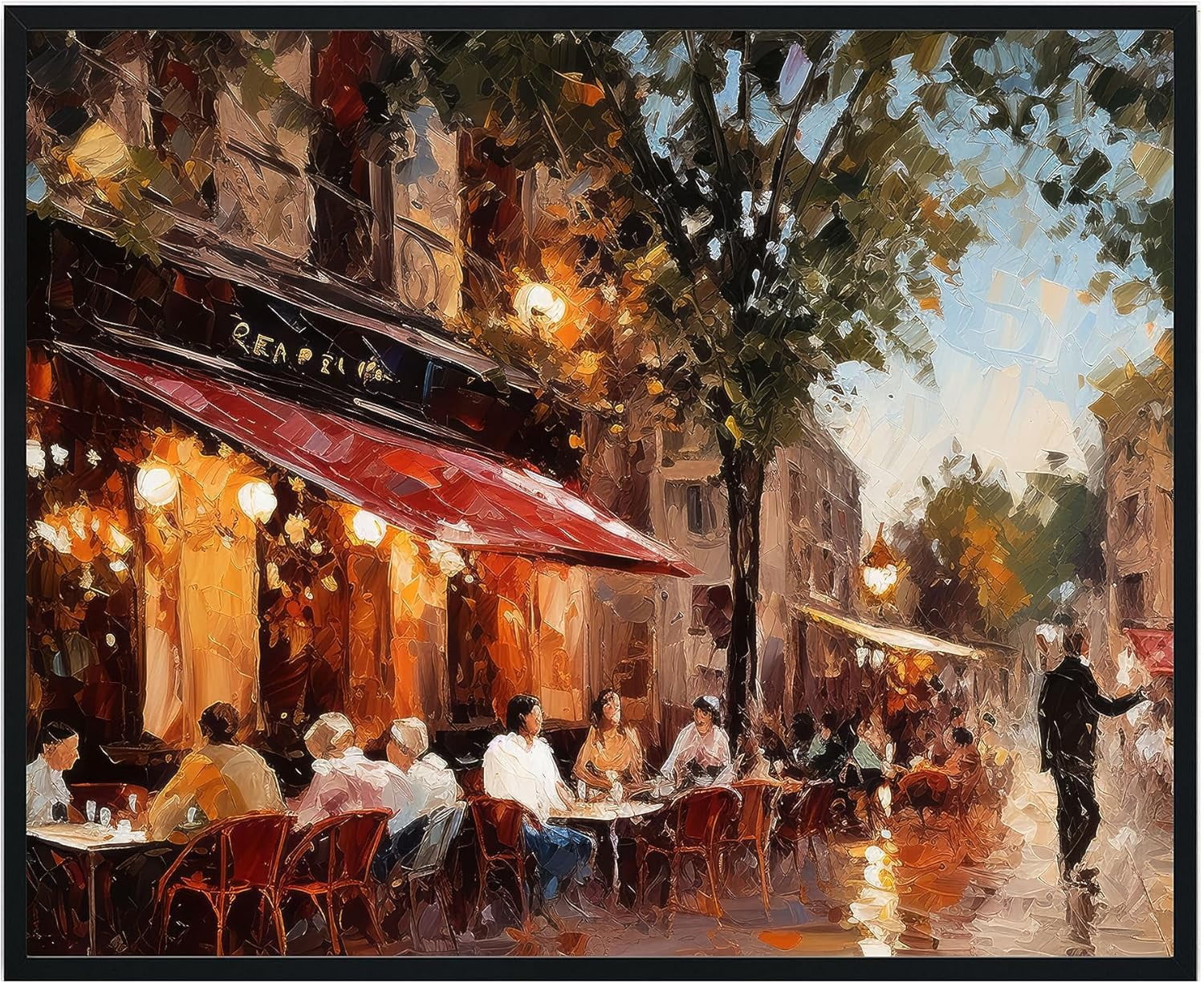 AEFER Cafe Art Print Poster, Wall Art Painting Decor. Paint Splash ...