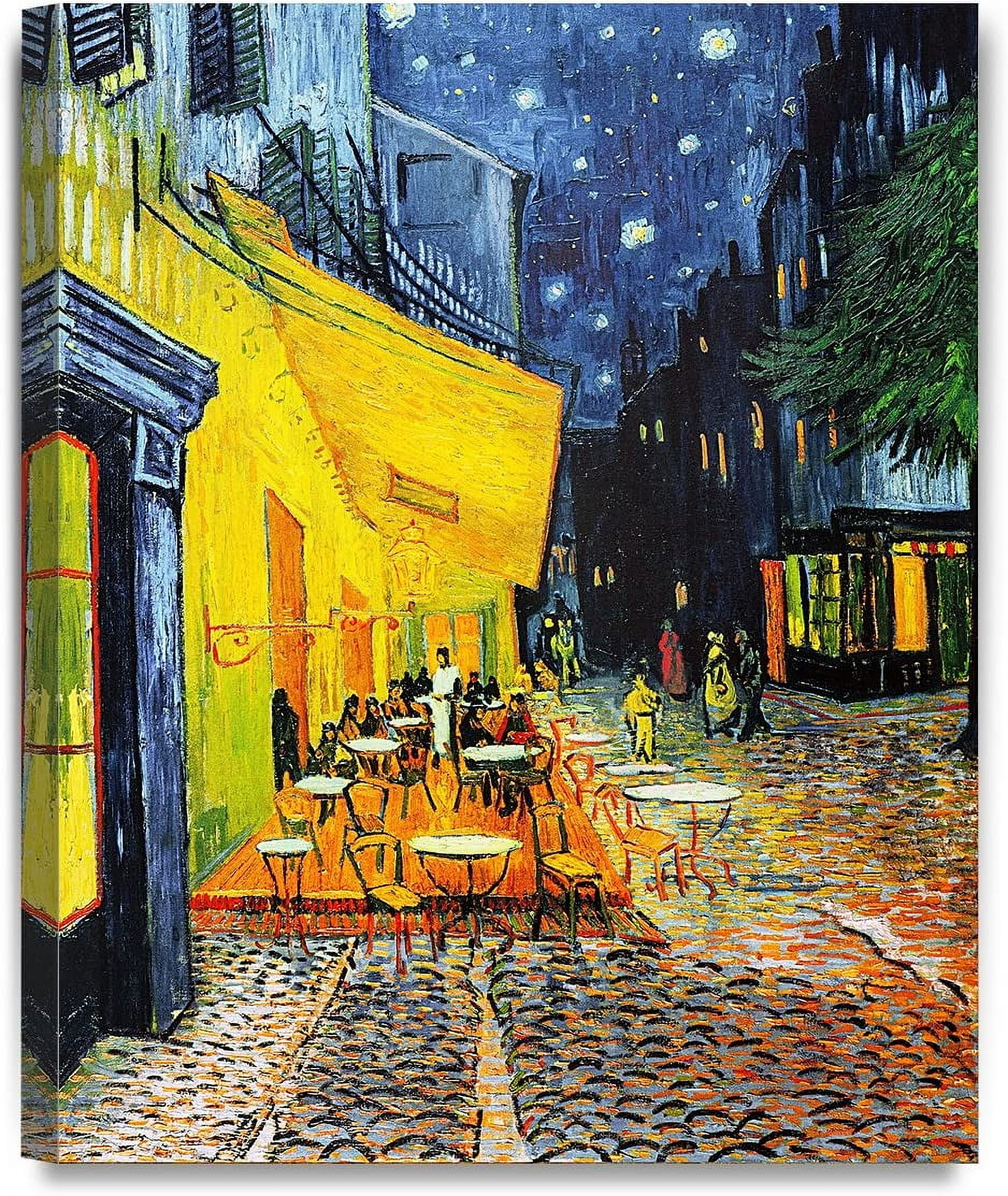 AEFER Cafe Terrace At Night, Vincent Van Gogh Art Reproduction. Giclee ...
