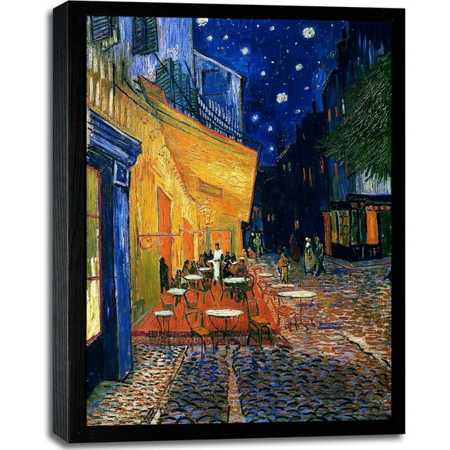AEFER Cafe Terrace At Night by Vincent Van Gogh Artwork Poster, Classic ...