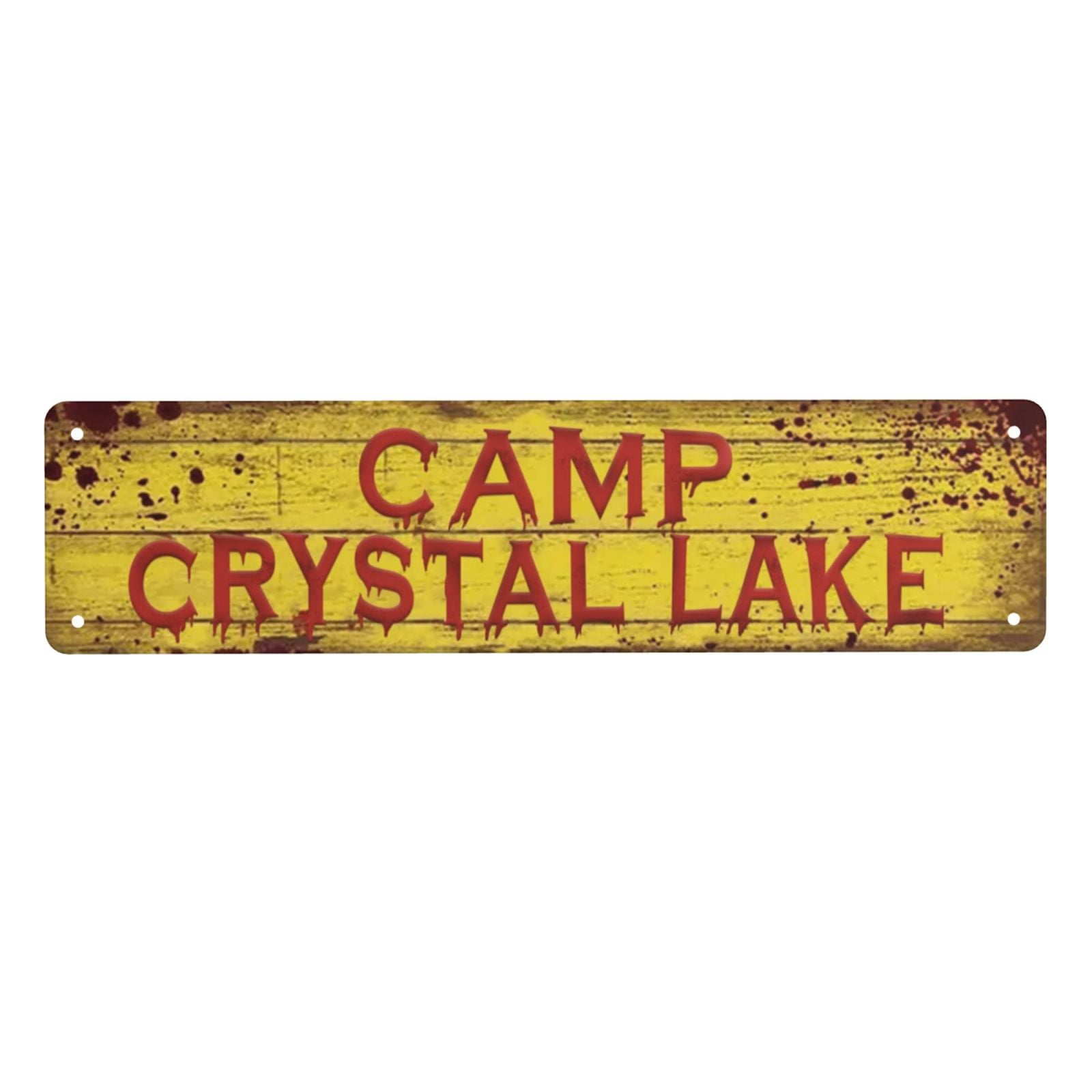 AEFER Camp Crystal Lake Street Sign Retro Funny Wall Decor Metal Tin ...