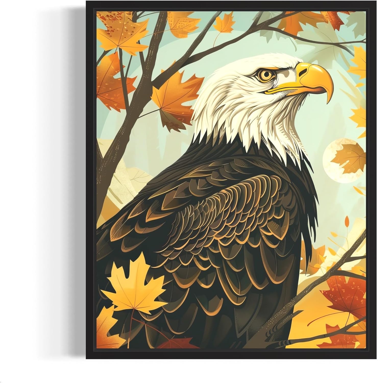 AEFER Canadian Bald Eagle Poster Art Print Wall Art Poster Decor ...