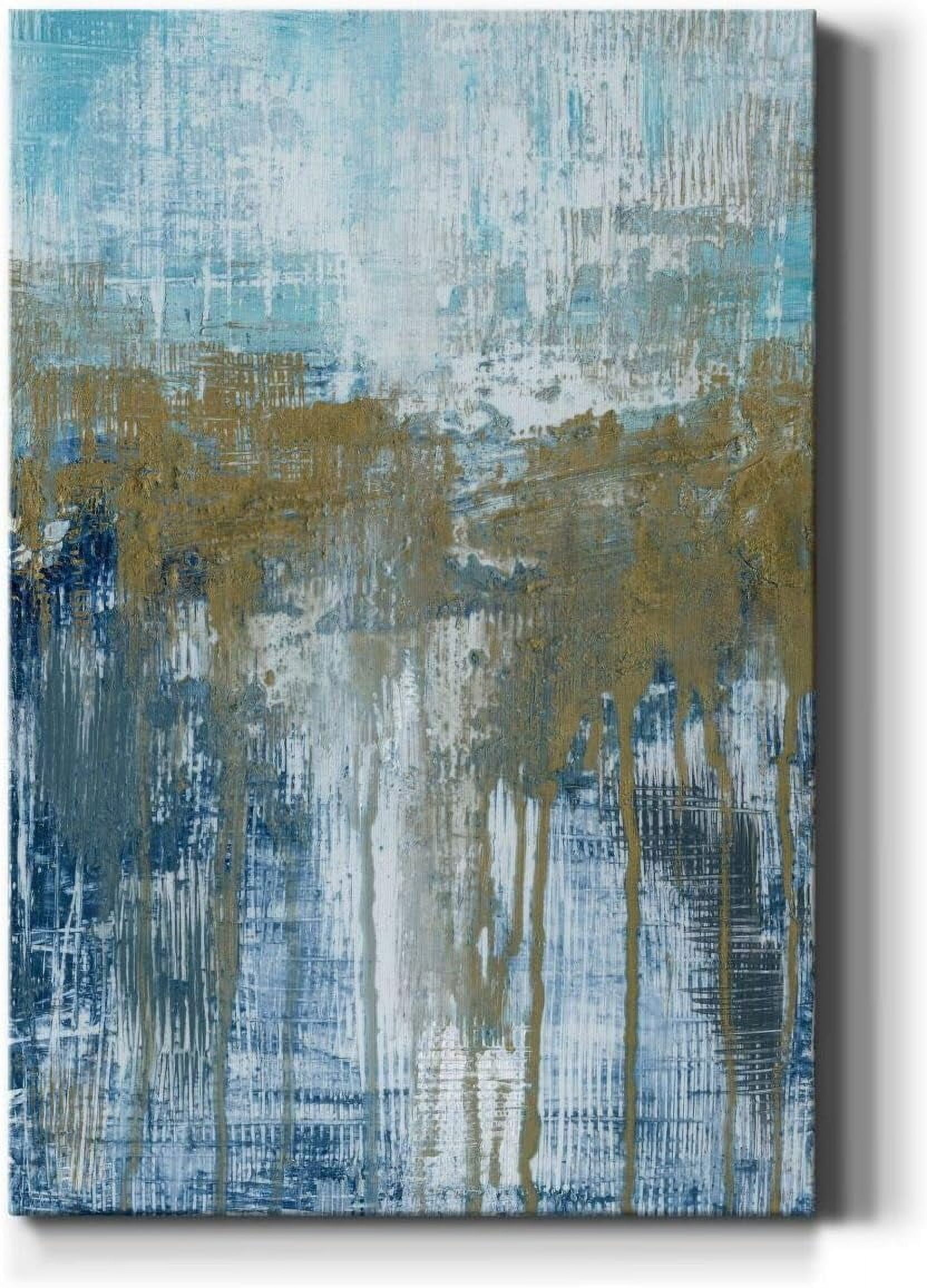 AEFER Canvas Modern Artwork for Home Dripping Gold with Rust ...