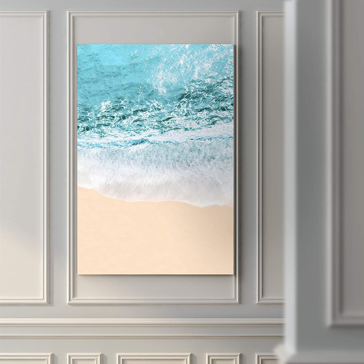 AEFER Canvas Nature Wall Art Modern Paintings Decorations Blue Sandy ...