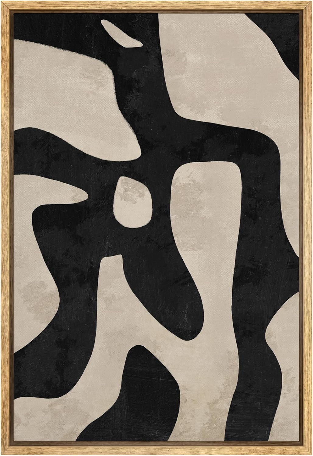 AEFER Canvas Print Wall Art Abstract Fluidity and Beige Illustrations ...