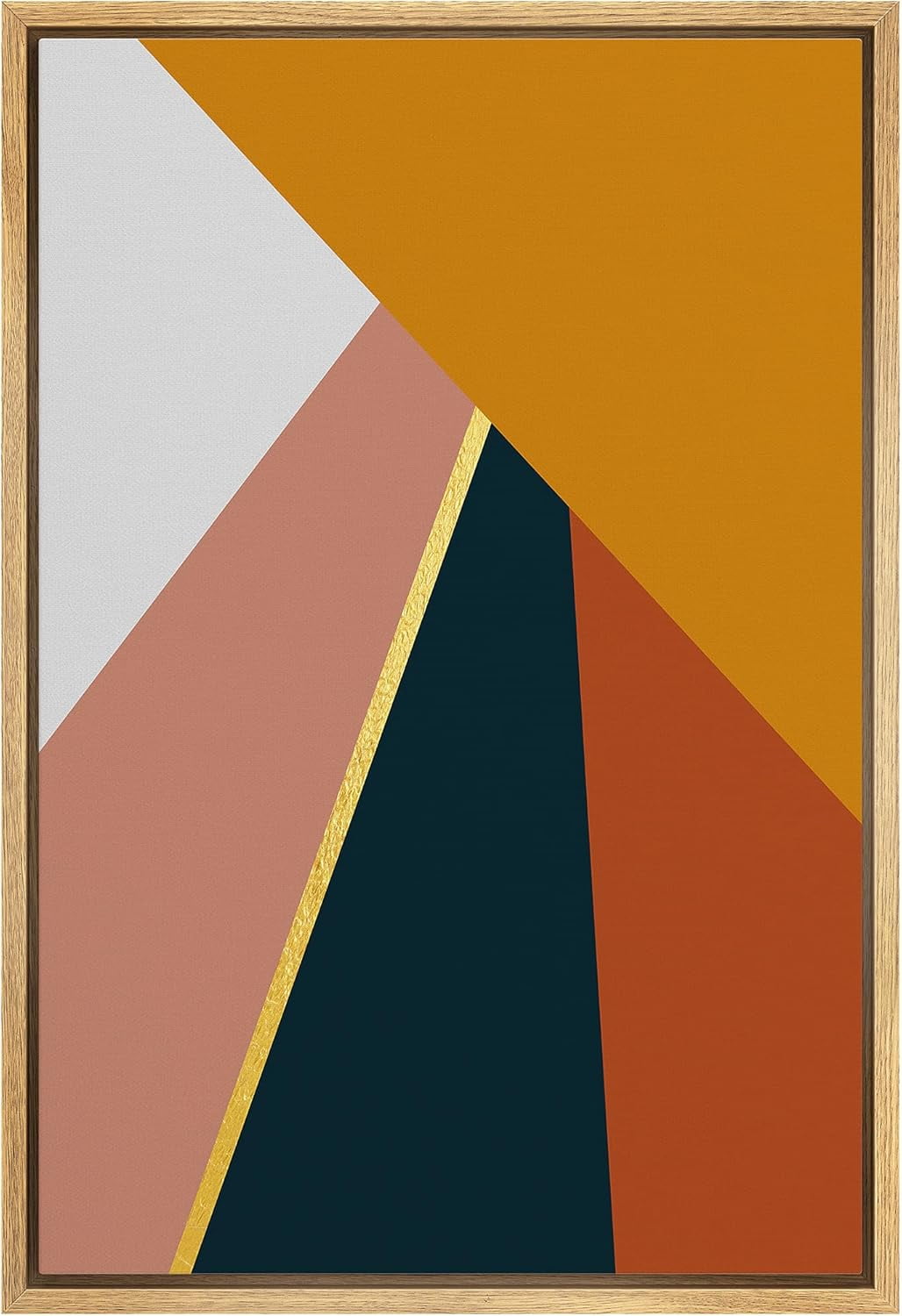 AEFER Canvas Print Wall Art Angle Pattern Abstract Shapes Illustrations ...